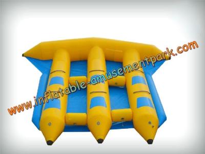 China 6 Person Yellow Inflatable Fly Fish Boat 0.9mm PVC Tarpaulin 3m x 3m for sale