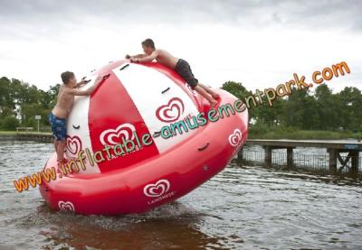 China Diameter 4m Customized Red Inflatable Water Sport For Amusement Park for sale