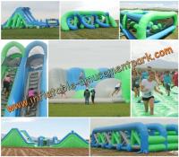 China Full Set PVC Tarpaulin Inflatable Obstacle Course 0.55mm Custom Size for sale