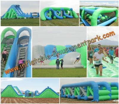 China Full Set PVC Tarpaulin Inflatable Obstacle Course 0.55mm Custom Size for sale
