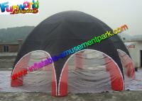 China UV-Treated PVC Coated Nylon Inflatable Party Tent 10m Diameter Red Black for sale