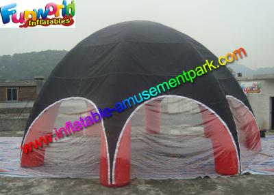 China UV-Treated PVC Coated Nylon Inflatable Party Tent 10m Diameter Red Black for sale