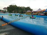 China PVC Tarpaulin Inflatable Water Pool with Paddle Boat - 0.6mm Material, 35cm Water Depth, EN14960/CE Certified for sale