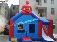 China Funny Inflatable Bouncer Slide For Outdoor / Backyard With Spiderman Design for sale