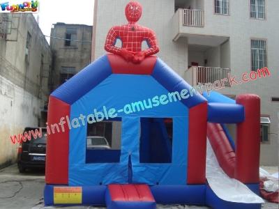 China Funny Inflatable Bouncer Slide For Outdoor / Backyard With Spiderman Design for sale