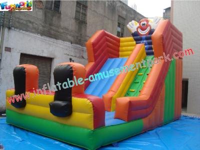 China Commercial Inflatable Dry Slide 7m x 4m x 5.5m Waterproof PVC Clown Design for Water Games for sale