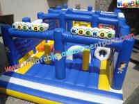 China Customized 0.55mm PVC Tarpaulin Giant Inflatable Amusement Park 12x6.5m for Kids Play for sale
