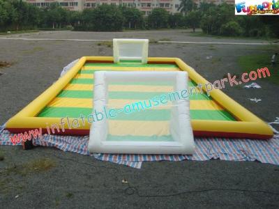 China Commercial Inflatable Soapy Football Field 25x10m PVC Water Soccer Pitch Games for Sports Events for sale