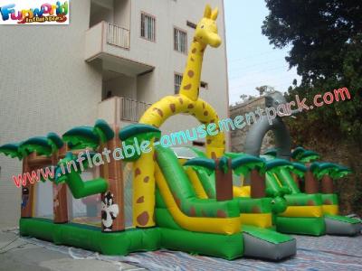 China Durable PVC Tarpaulin Inflatable Bouncy Slide 8L x 8W x 4H Meter Commercial Grade for sale