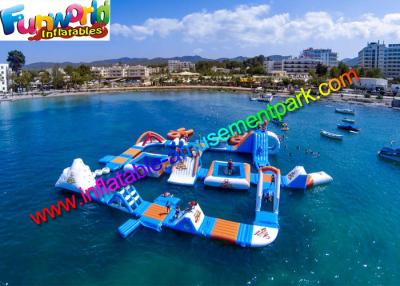 China Commercial 0.9mm PVC Inflatable Water Park 25m x 25m Floating Obstacle Course for Hire for sale
