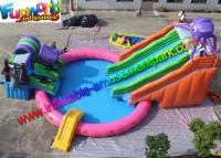 China Mini 15m Diameters Inflatable Water Parks Customized White With 680w Pump for sale