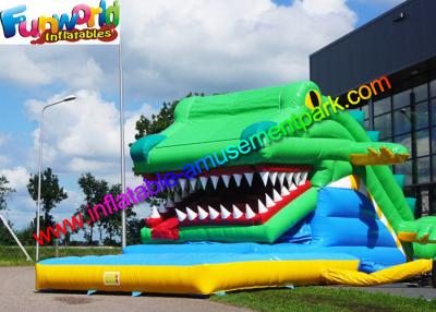 China Commercial Inflatable Crocodile Slide for Adults 0.55mm PVC Outdoor Dry Giant Bouncy for sale