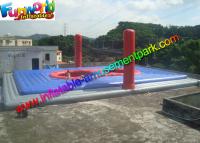 China Inflatable Bossaball Court 18x12x4.5m with 1500W Blower PVC Tarpaulin for sale