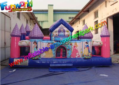 China Inflatable Bouncy Castle Princess Palace 0.55mm PVC Commercial Grade Jumping Playground for sale