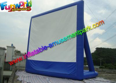 China 11x10 Dark Blue Inflatable Movie Screen with Compressor - Outdoor Projection Theater for 75-1200 People for sale
