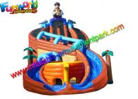 China Commercial Inflatable Water Slide 60ft Pirate Ship with Tree Bounce Pool Slide for sale