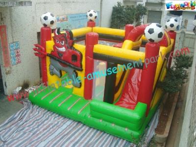 China Custom Inflatable Football Combo Unit 5x5x5m with Commercial Grade PVC Tarpaulin for sale
