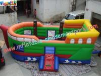 China Commercial Inflatable Bouncy Castle Pirate Moonwalk House 6m x 3m x 2.5m for Kids for sale