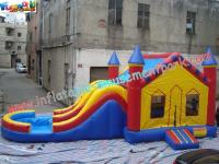 China Commercial Water Inflatable Bouncy Slide 9m x 4m Outdoor Backyard for sale