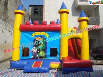 China Commercial Inflatable Bouncer Slide Combo 5x5x5m Blue Party Jumping Castle for sale