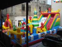 China Commercial 0.55mm PVC Inflatable Giant Amusement Park Funcity Equipment 12x8x5m for sale