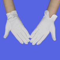 China 17cm 19cm Military Parade White Ceremonial Gloves 140g/Sqm 160g/Sqm for sale