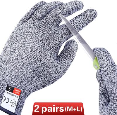 China Wood Carving HPPE Level 5 Puncture Resistant Cut Proof Work Gloves  S for sale