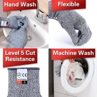 China Wood Carving HPPE Level 5 Puncture Resistant Cut Proof Work Gloves  S for sale