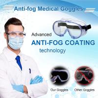China EN 166 PC Lens Anti Fog PPE Safety Goggles 99.9% UV Protection for sale