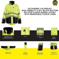 China 100% Polyester 2 In 1 Security Green Hi Vis Vest 8 Pockets 60*40*34cm for sale