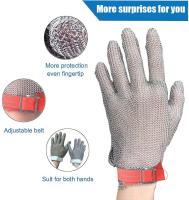 China 304L Butchers Wire Mesh Cutting Gloves For Knife Polishing for sale