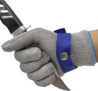 China SLaughter Safety Cut Resistant Metal Mesh Gloves 225g Food Grade for sale
