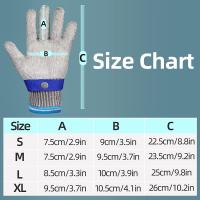 China Silver Butcher Stainless Steel Metal Mesh Gloves EN420 EN388 for sale