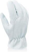 China OEM ODM Truck Drivers White Rigger Work Safety Leather Gloves Breathable for sale