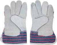 China 14'' 16'' 18'' Rubberized Cuff Cow Split Leather Safety Gloves 213g for sale