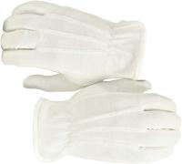 China Police Costume White Leather Parade Gloves Breathable OEM for sale