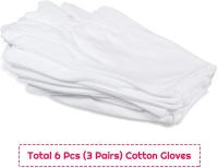 China Etiquette White Cotton Work Gloves  For Driving Abrasion Resistant for sale