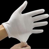 China 20g Inspection Parade Mens White Cotton Uniform Gloves 21*11cm for sale
