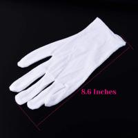 China 20g Cotton Insulated White Parade Gloves With Snap Cuff Machine Washable for sale