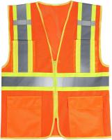 China 5cm Orange 18.5*16.5 Inches Safety Reflective Vest for sale