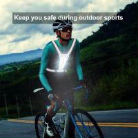 China USB 3 Light LED Reflective Night Running Vest 40cm Adjustable for sale