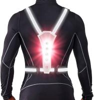 China USB 3 Light LED Reflective Night Running Vest 40cm Adjustable for sale