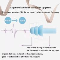China 30db Noise Reducing Soft Silicone Ear Plugs 100% PVC Free for sale