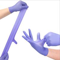 China Clinic Blue Nitrile Disposable Medical Gloves EN420 EN455 for sale
