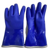China Acrylic Fleece Insulated Chemical Pvc Coated Work Gloves Anti Acid Alkali for sale