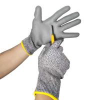 China Glass Industry Knitted Liner Cut Resistant Gloves Level 5 Ultra Resistant for sale