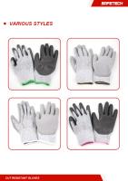China Superior GRIP Palm Nitrile Coated Cut Resistant Gloves Level 3 ANSI for sale
