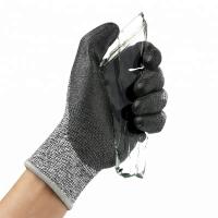China Gardening Maintenance 13G HPPE PU Coated Anti Cut Work Gloves for sale