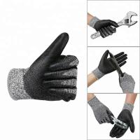 China Gardening Maintenance 13G HPPE PU Coated Anti Cut Work Gloves for sale