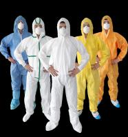 China 75g Industrial PPE Equipment Elastic Disposable Microporous Coveralls for sale
